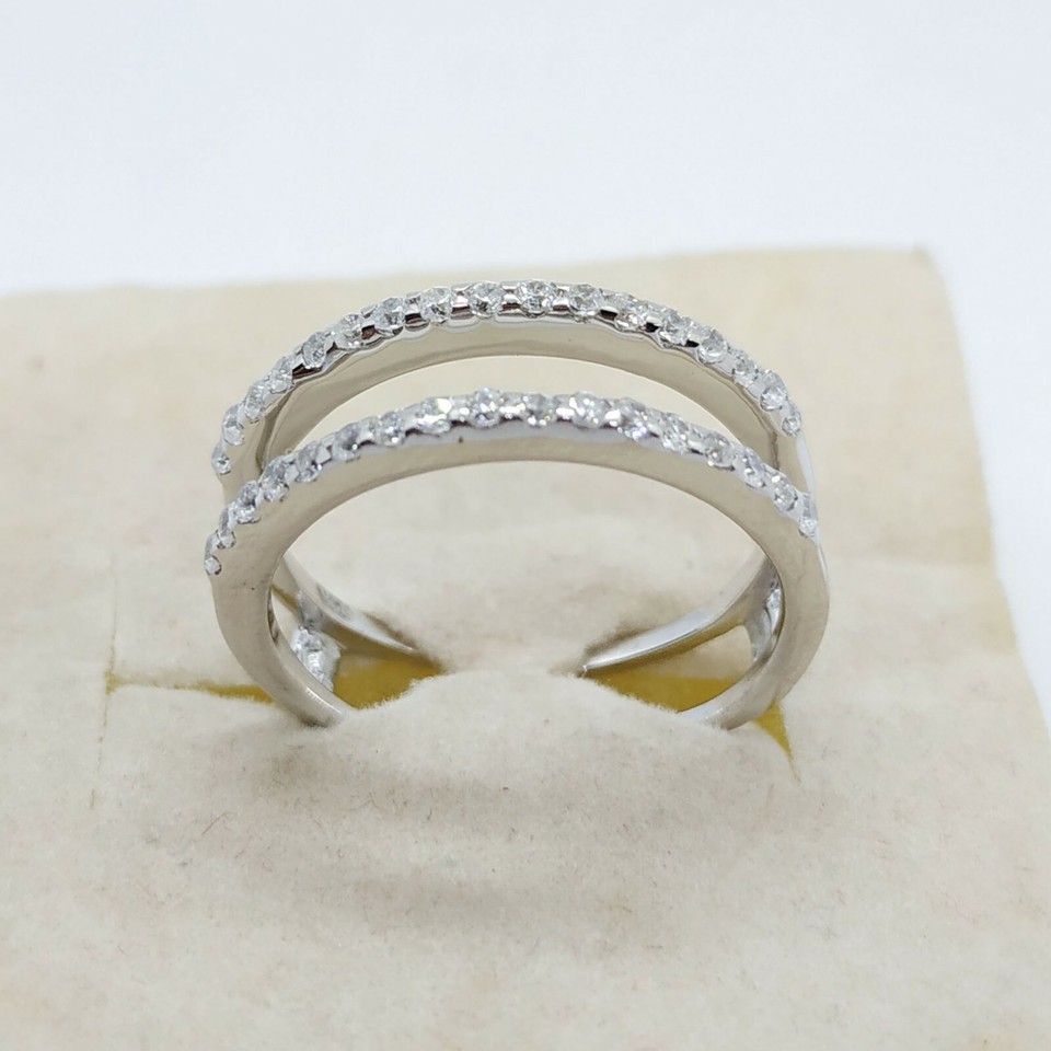 14K Gold Plated Solitaire Enhancer Round 1/2ct Cubic Zirconia Ring ...