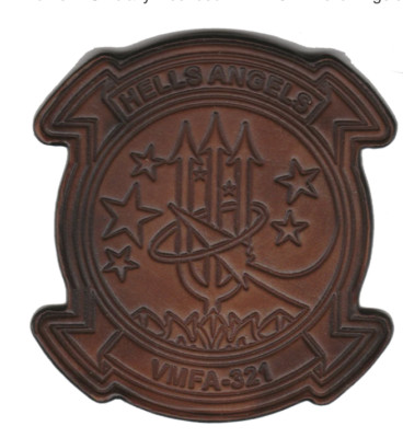 4.25" MARINE CORPS VMFA-321 SQUADRON ANTIQUE LEATHER PATCH | eBay