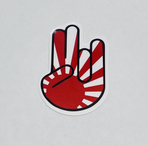 Rising Sun Hand Sign Shocker Vinyl Decal Sticker Car Window Bumper JDM ...