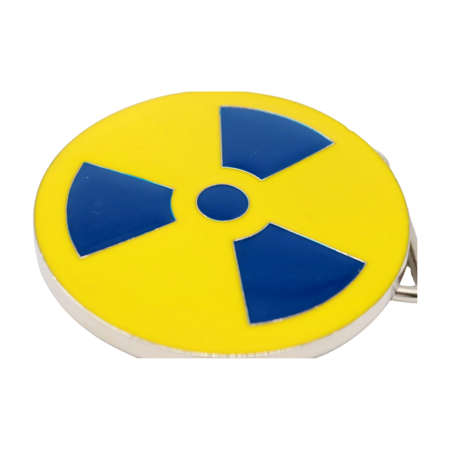Men Women Fashion Belt Buckle Silver Metal Yellow Nuke Bomb Symbol ...