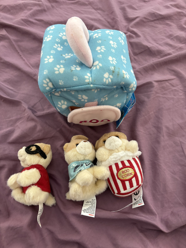 Mini Boo plush- Set of 4 with BOO dog house- (NEW) | eBay