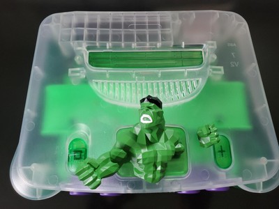 Fluorescent Hulk Inspired Nintendo 64 Console. Green/clear with green ...