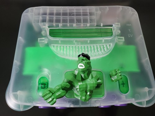 Fluorescent Hulk Inspired Nintendo 64 Console. Green/clear with green ...