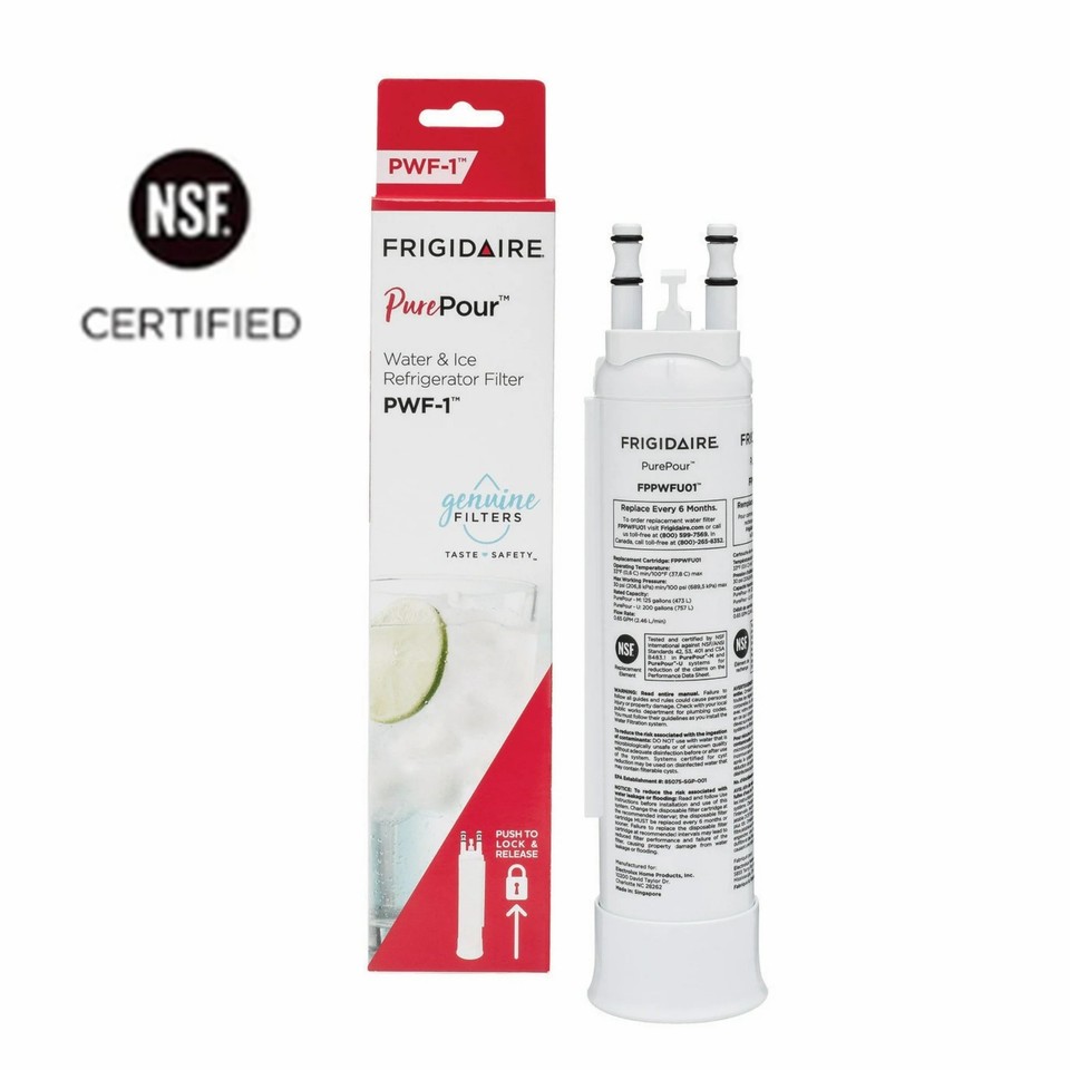 Frigidaire FPPWFU01 PurePour PWF-1 Refrigerator Water Filter-4PACK ...