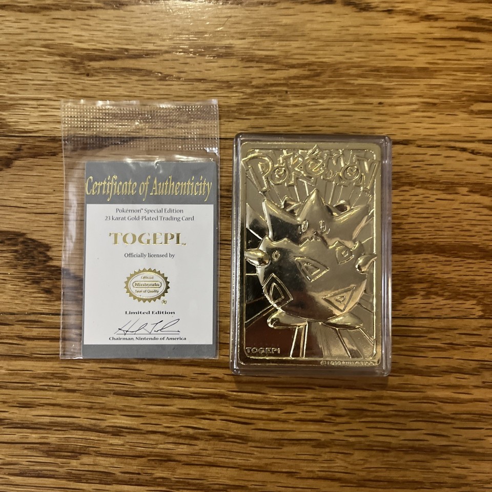 Pokemon 23k Burger King Gold Plated Trading Card Set Red Box Lot Of 6 ...