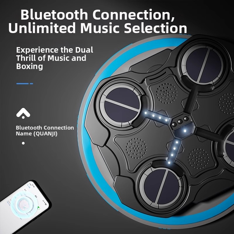 Boxing Training Device with Rhythm Music LED Lights and Real Time Hit ...