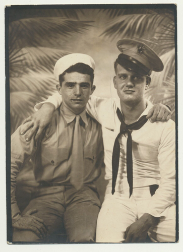 US Marine and Navy Buddies Portrait- Original Vintage Photo - WWll Era ...