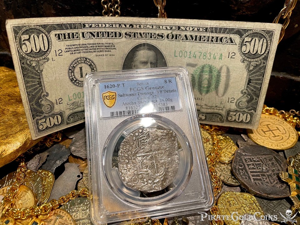 FULL DATE 1620 PCGS BOLIVIA ATOCHA SHIPWRECK MEL FISHER COA PIRATE ...