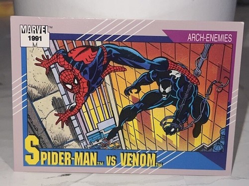 1991 Impel Marvel Universe Series II Arch-Enemies Spider-Man vs. Venom ...