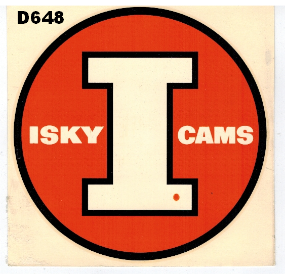 Isky Cams Orange Logo Water Slide Decal Decal From The 60's 5" x 5" | eBay