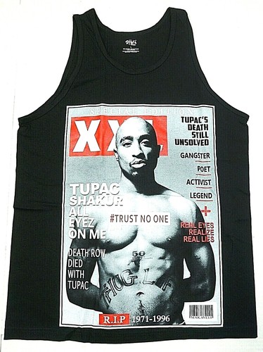 Tupac Shakur Tank Top T-Shirt 2Pac West Coast Rap Hip Hop Tee Men's ...