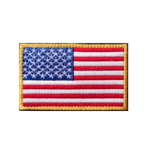 AMERICAN FLAG EMBROIDERED PATCH iron-on / sew on USA US United States ...