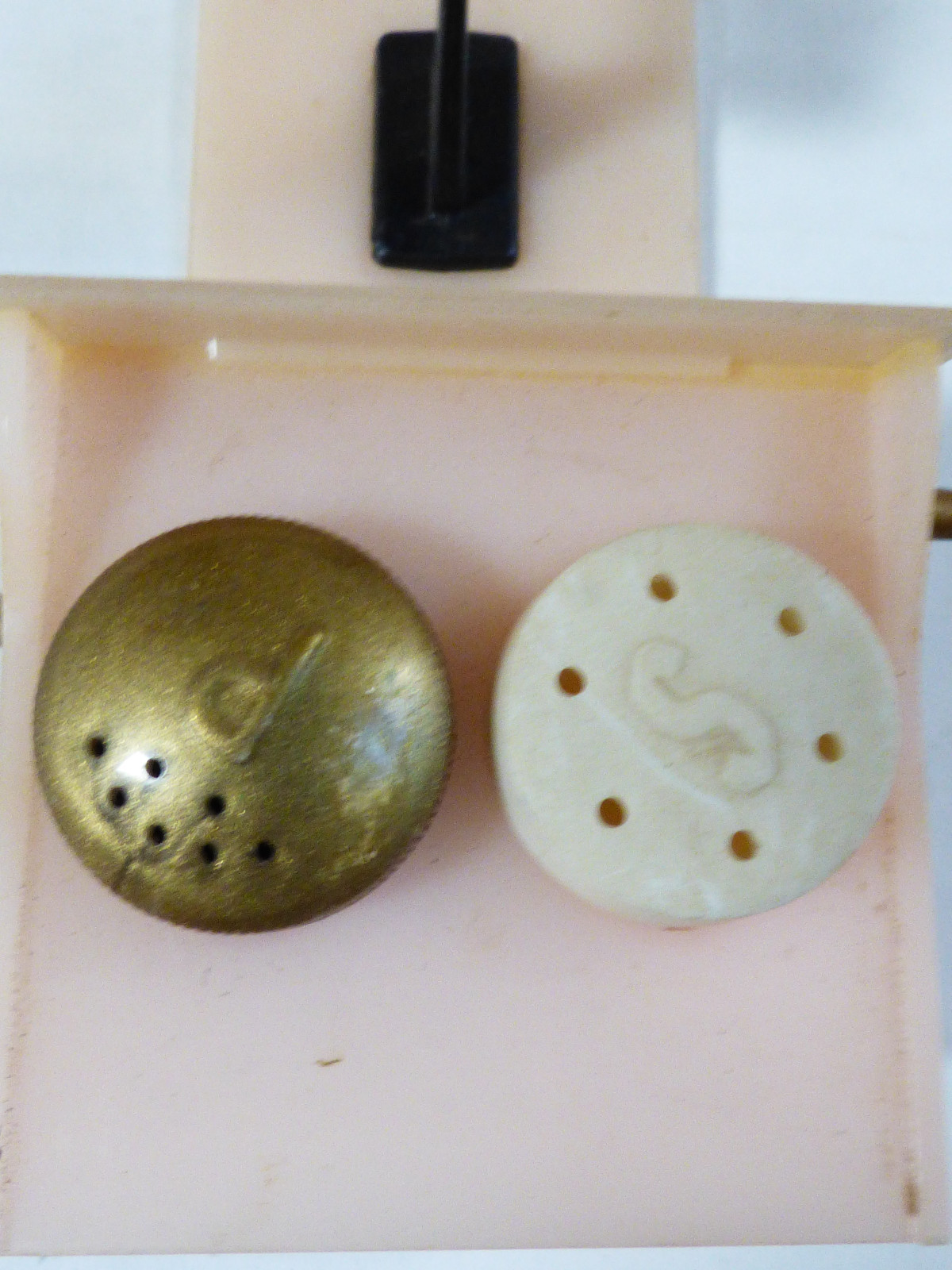 VTG Retro Pink Plastic Tiny Retro Phone wall Telephone Salt & Pepper ...