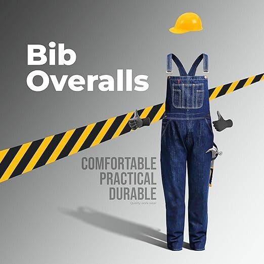 Mens bib overalls Denim Dungarees Jeans Brace big and tall key Pro 34 ...