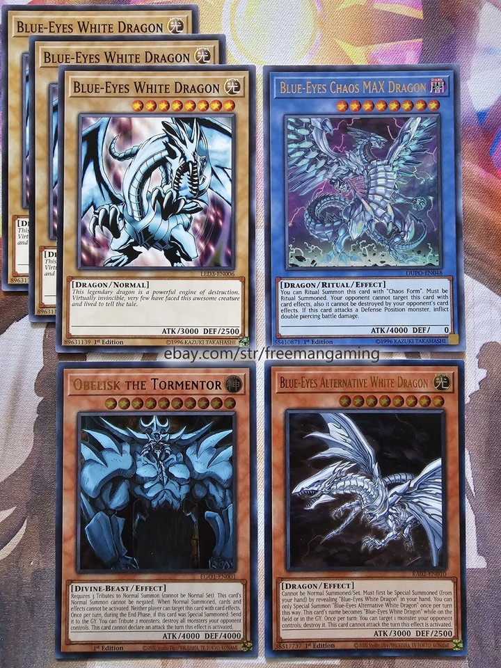 Yugioh Seto Kaiba Deck 49 Cards Blue-Eyes White Dragon Alternative ...