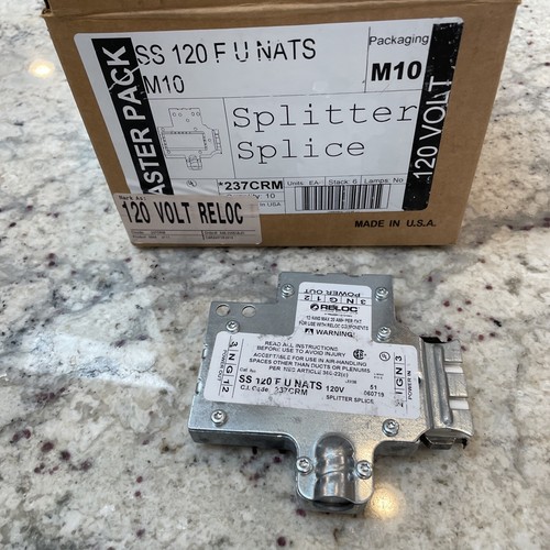 RELOC Splitter Splice SS 120 F U NATS 20 AMP Lighting Power 120V 12AWG ...