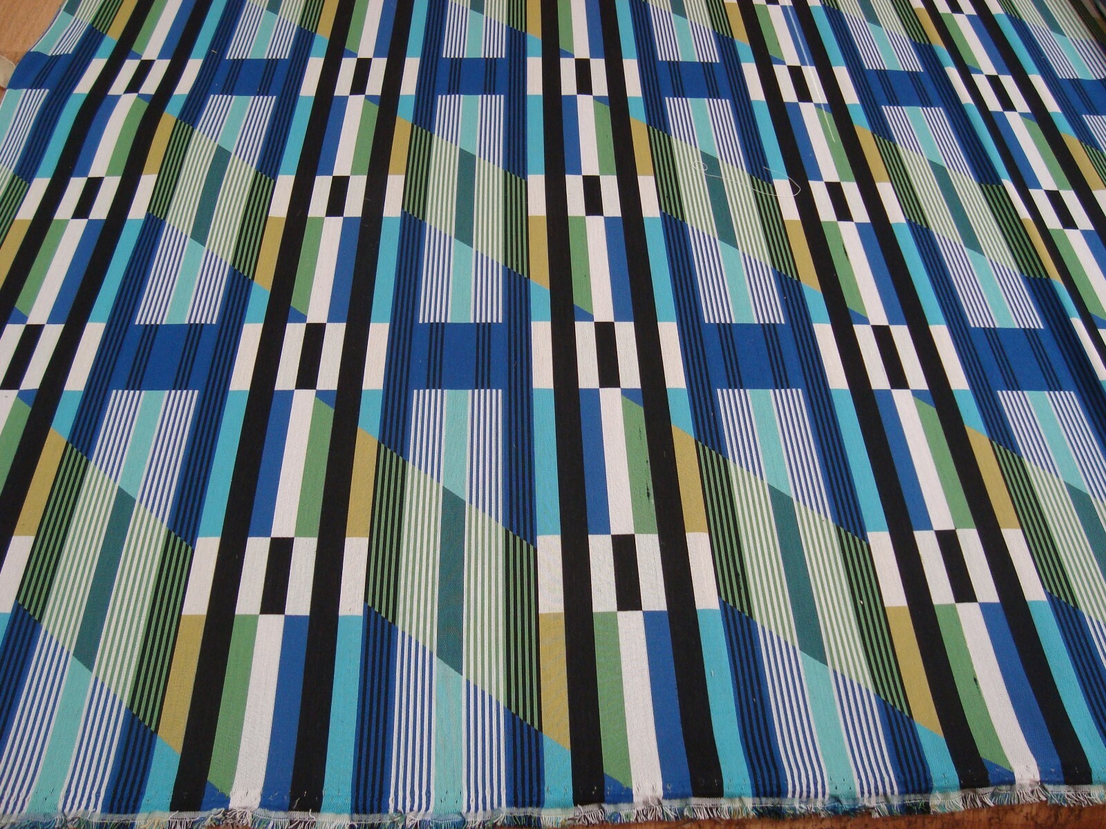 One+Yds DESIGNTEX Fabric Queue BluePrint Geometric UPHOLSTERY 60" x 40 ...