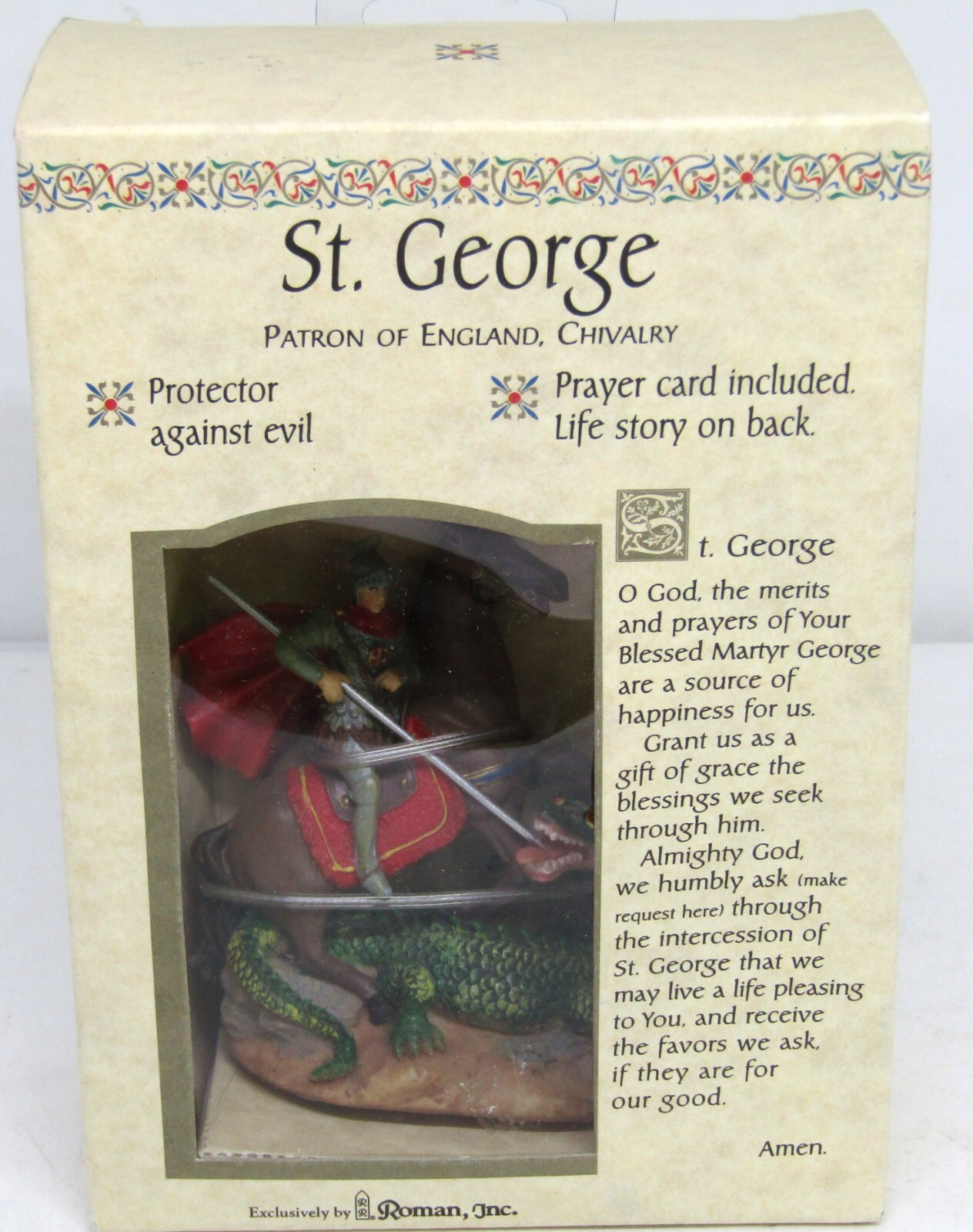 ROMAN SAINT GEORGE PATRON SAINT OF ENGLAND CHIVALRY CATHOLIC FIGURE ...
