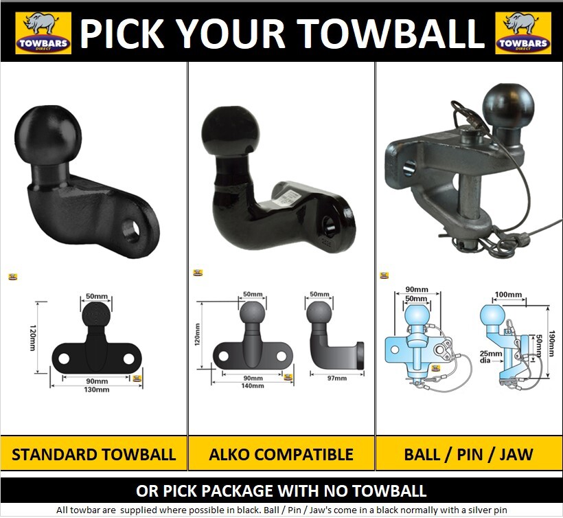 Towbar to fit Ford Ranger 4WD Jan 2016 to Early 2023 Pick Up Towball ...