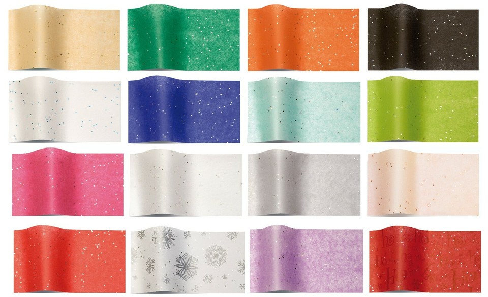 BLACK GEMSTONE TISSUE PAPER SHEET WRAPPING NIGHT SKY SPARKLY GLITTER ...