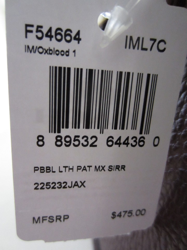 Coach F54664 Sierra Satchel in Pebble and Patent Leathers OXblood $475 ...