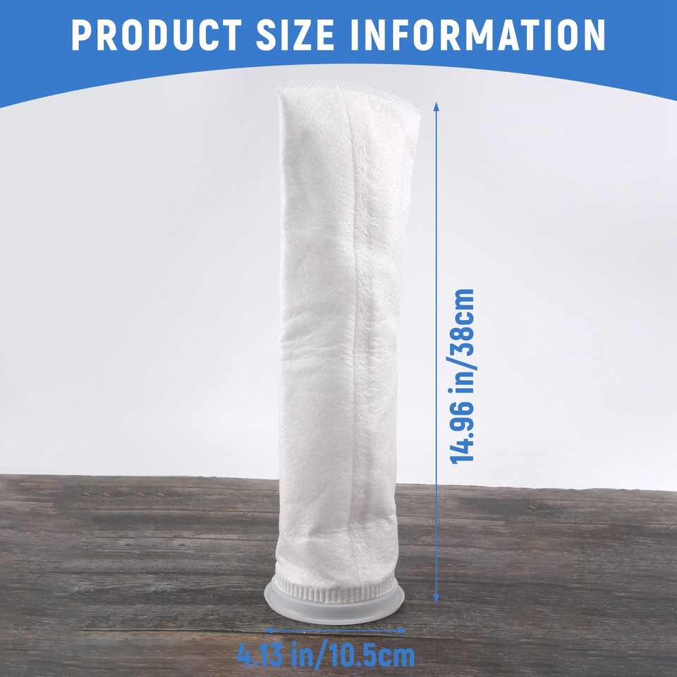 4 Packs of Socks, 200 Micrometres, for Fish Tank/Saline Aquarium, Pond ...