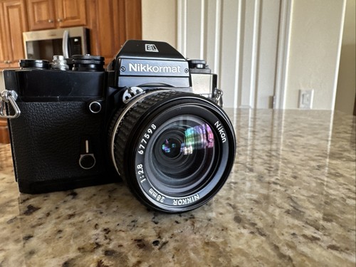 Nikkormat EL Camera w/ Nikkor 28mm 2.8 Lens, Tested | eBay