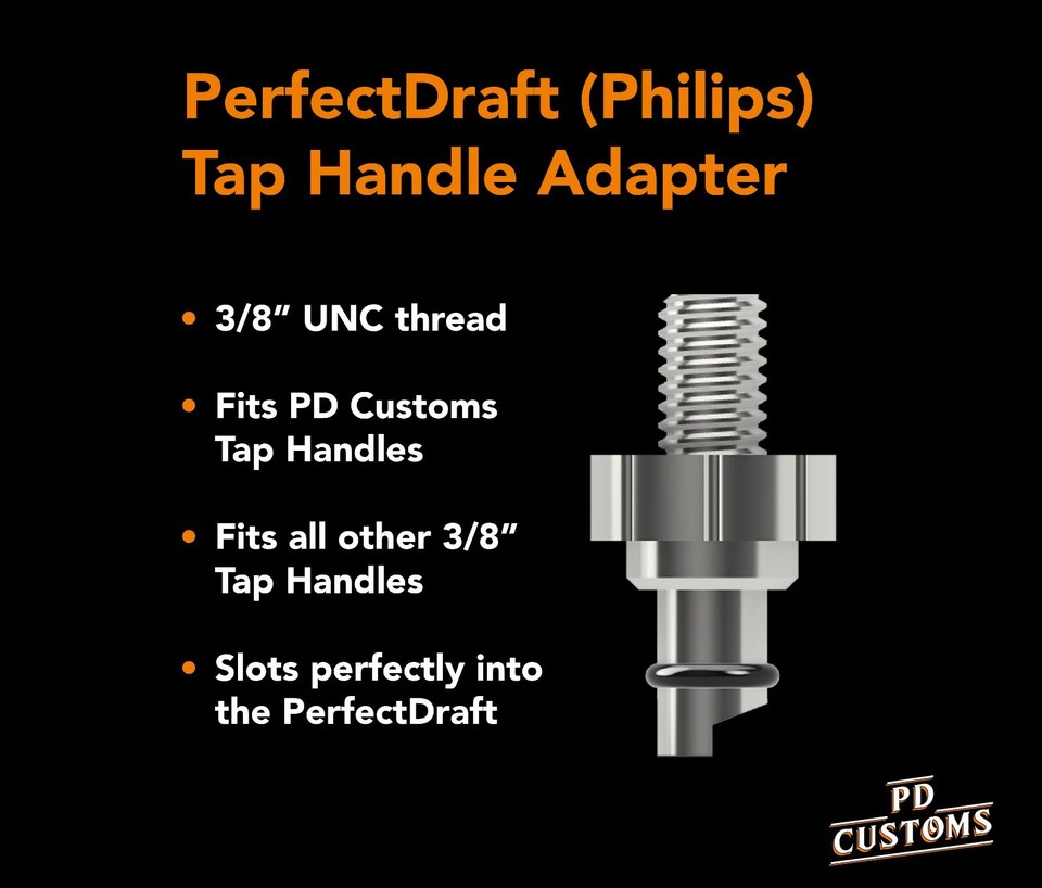 Perfect Draft Tap Handle Adapter 3/8 inch UNC – PerfectDraft 3/8 ...