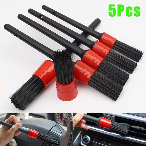 5Pcs Car Detailing Brush Set for Wheel Clean Interior Dashboard Clean ...