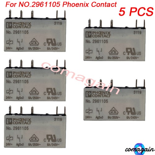 5x Replacement For Phoenix Contact NO.2961105 Power Relay 6A 24VDC 5 ...