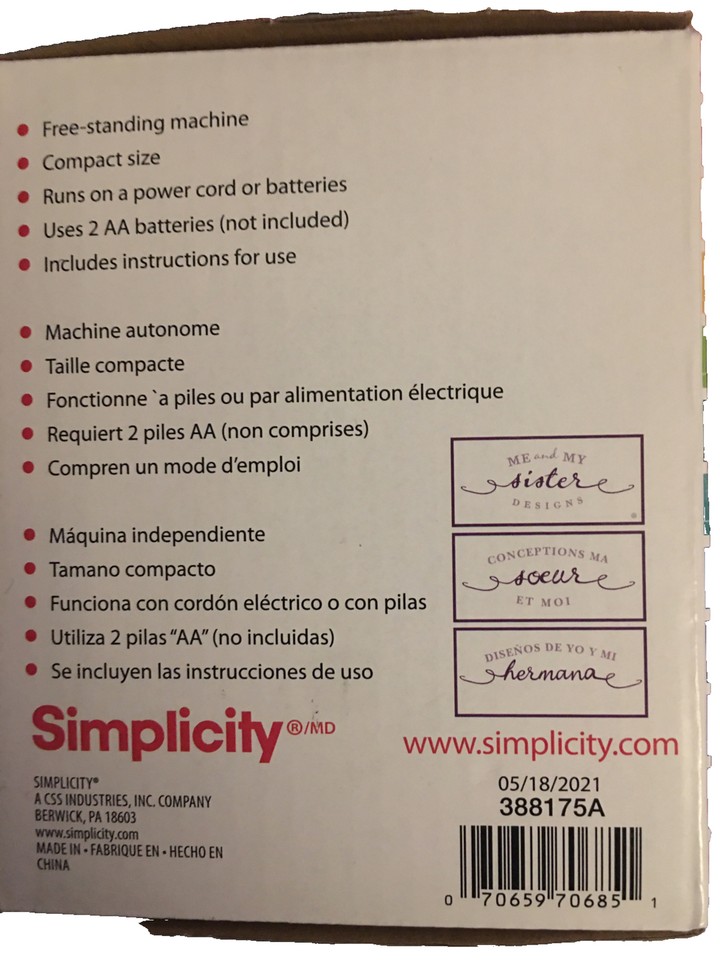 Simplicity Sidewinder Portable Bobbin Winder White New, 388175A | eBay