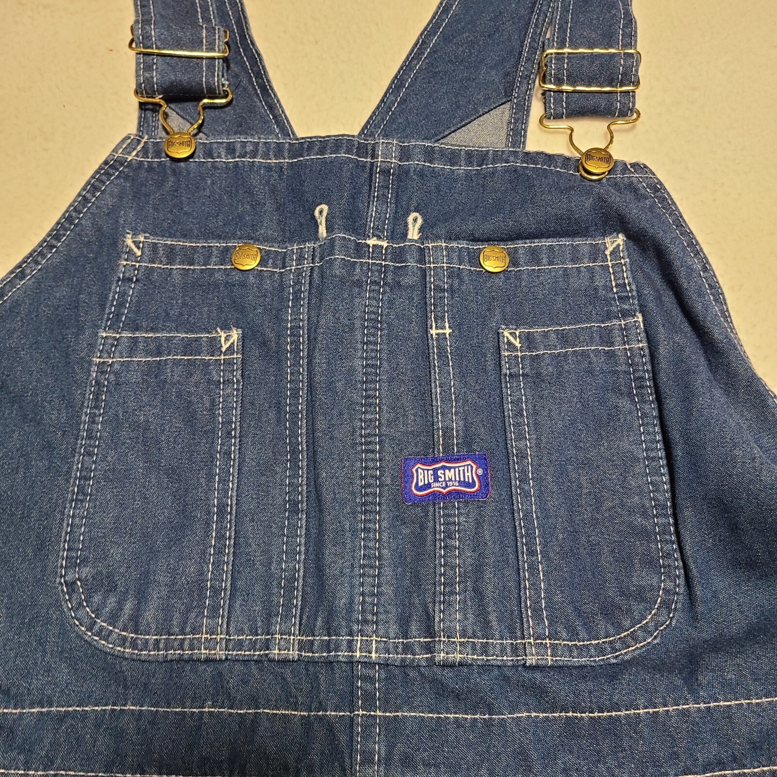 NWT Big Smith Rigid Bib Overalls 40x30 NEW Mens Blue Denim | eBay