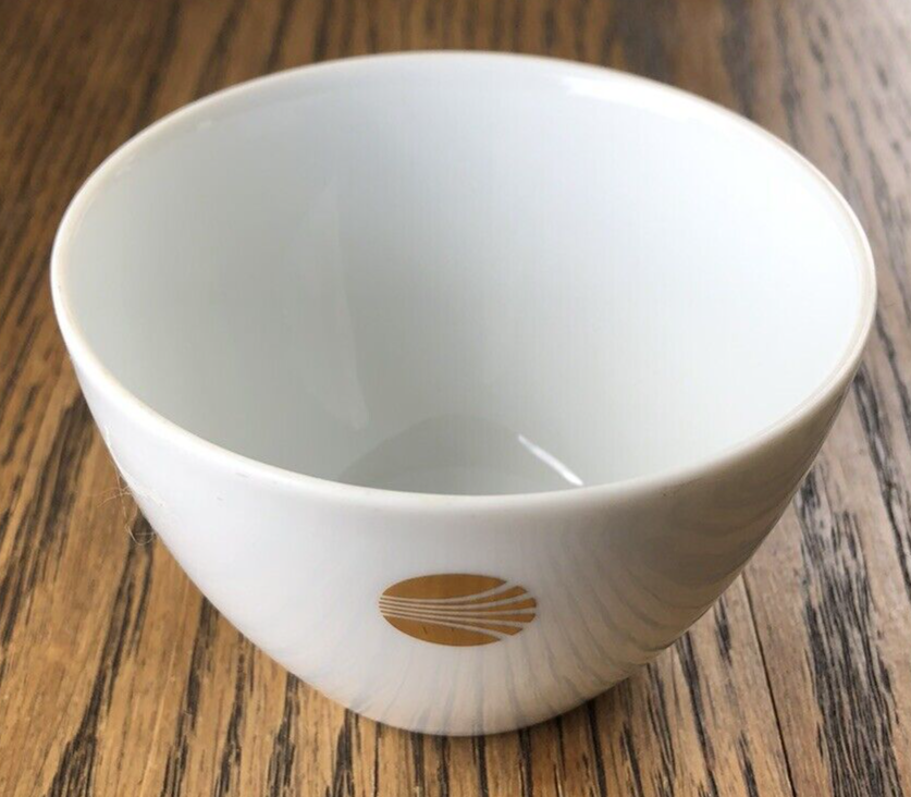 Continental Airlines First Class Bowl - Gold Contrails Meatball Logo by ...