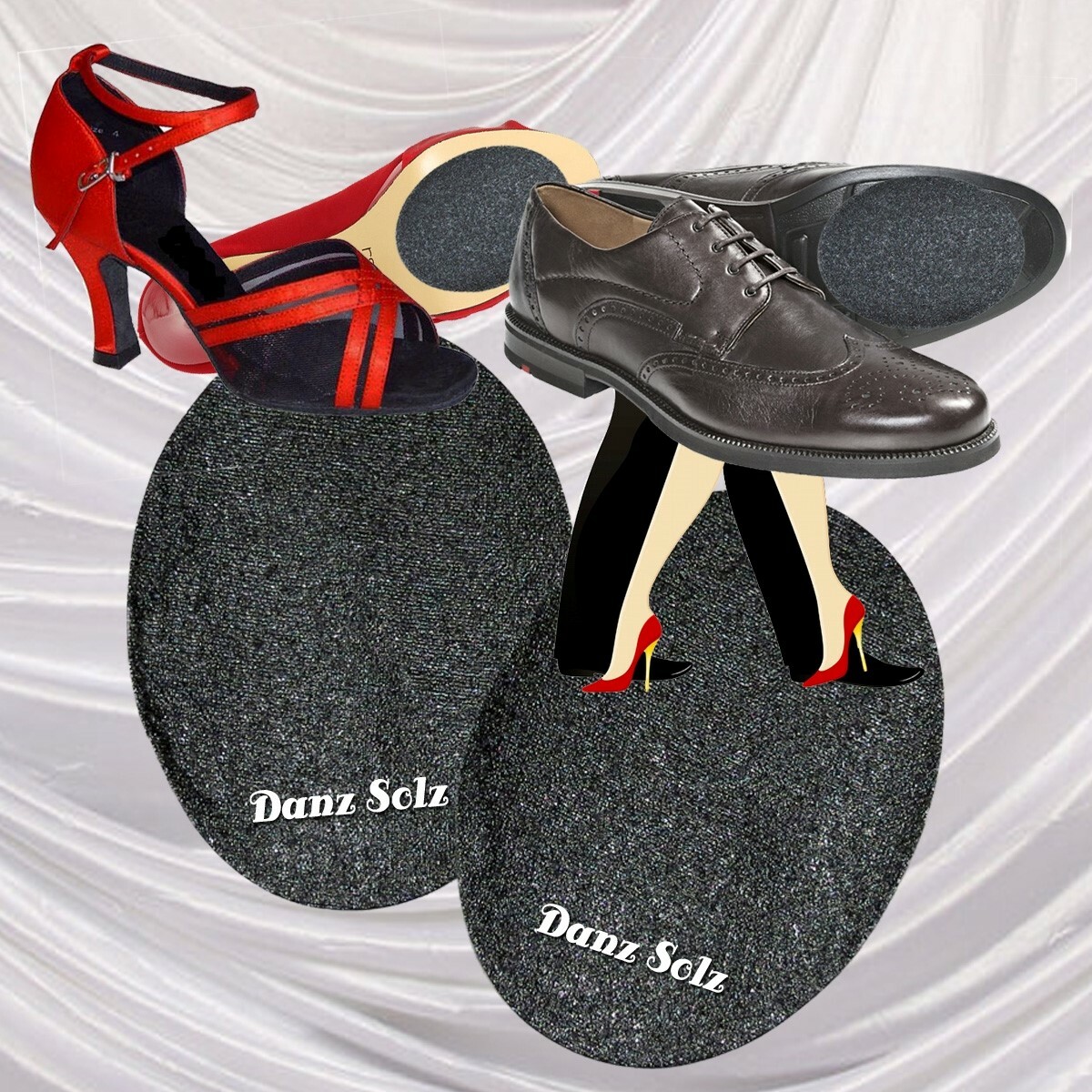Danz Solz Stick on Dance Soles for Dancing Shoes Ballroom Swing Salsa 2 ...