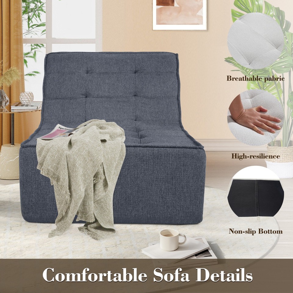 Compressed Lazy Sofa in A Box Boneless Couch Comfy Single Sofa Chairs ...