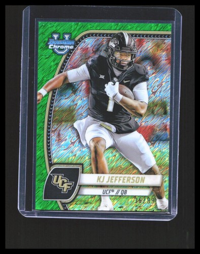2024 KJ Jefferson Rookie Card - Bowman U Chrome Green Shimmer #116 UCF ...