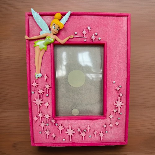 Disney Retired Pink Tinkerbell Glitter 3D Photo Frame 3.5 x 5 | eBay UK