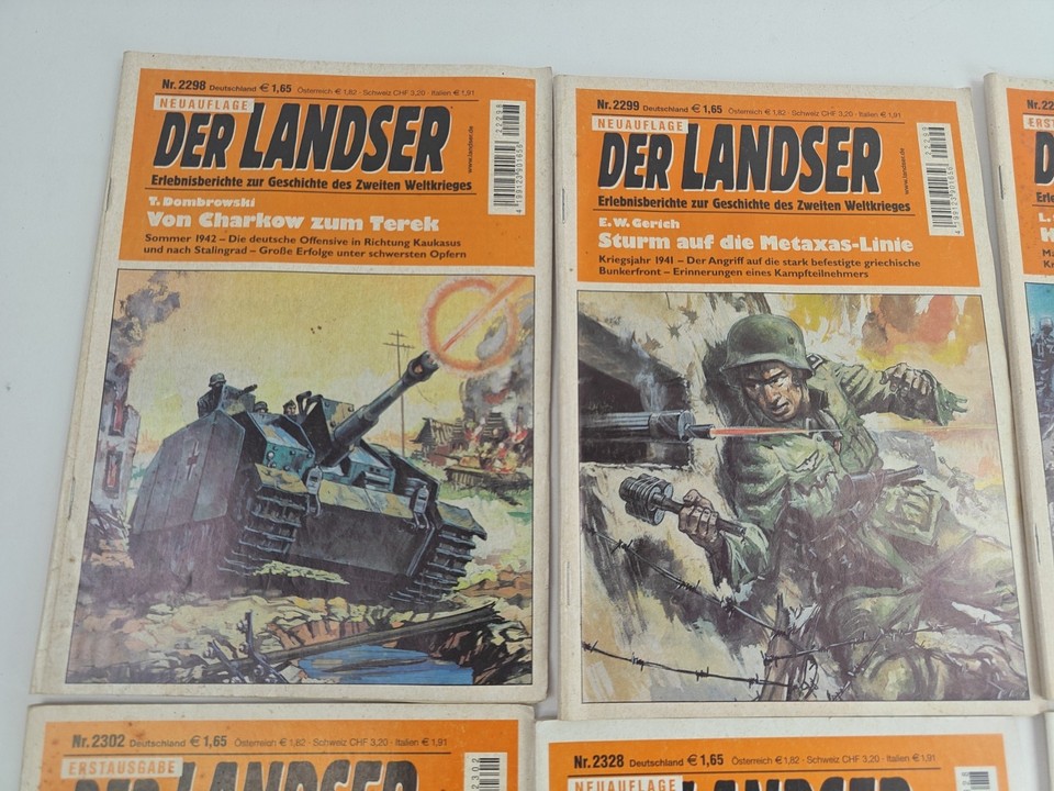 Der Landser grossband German language WW2 Magazine Booklet Lot of 8 | eBay