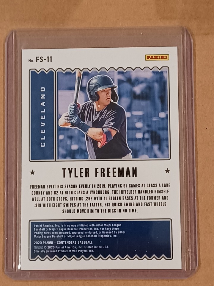 2020 Contenders Future Stars #FS-11 Tyler Freeman - Cleveland Indians ...