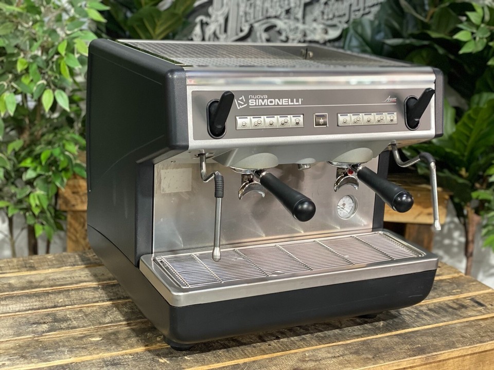 NUOVA SIMONELLI APPIA 2 GROUP BLACK COMPACT ESPRESSO COFFEE MACHINE ...