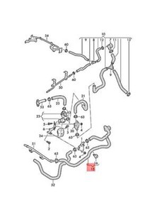 Genuine VW Atlas Teramont Coolant Hose With Quick Release Coupling ...