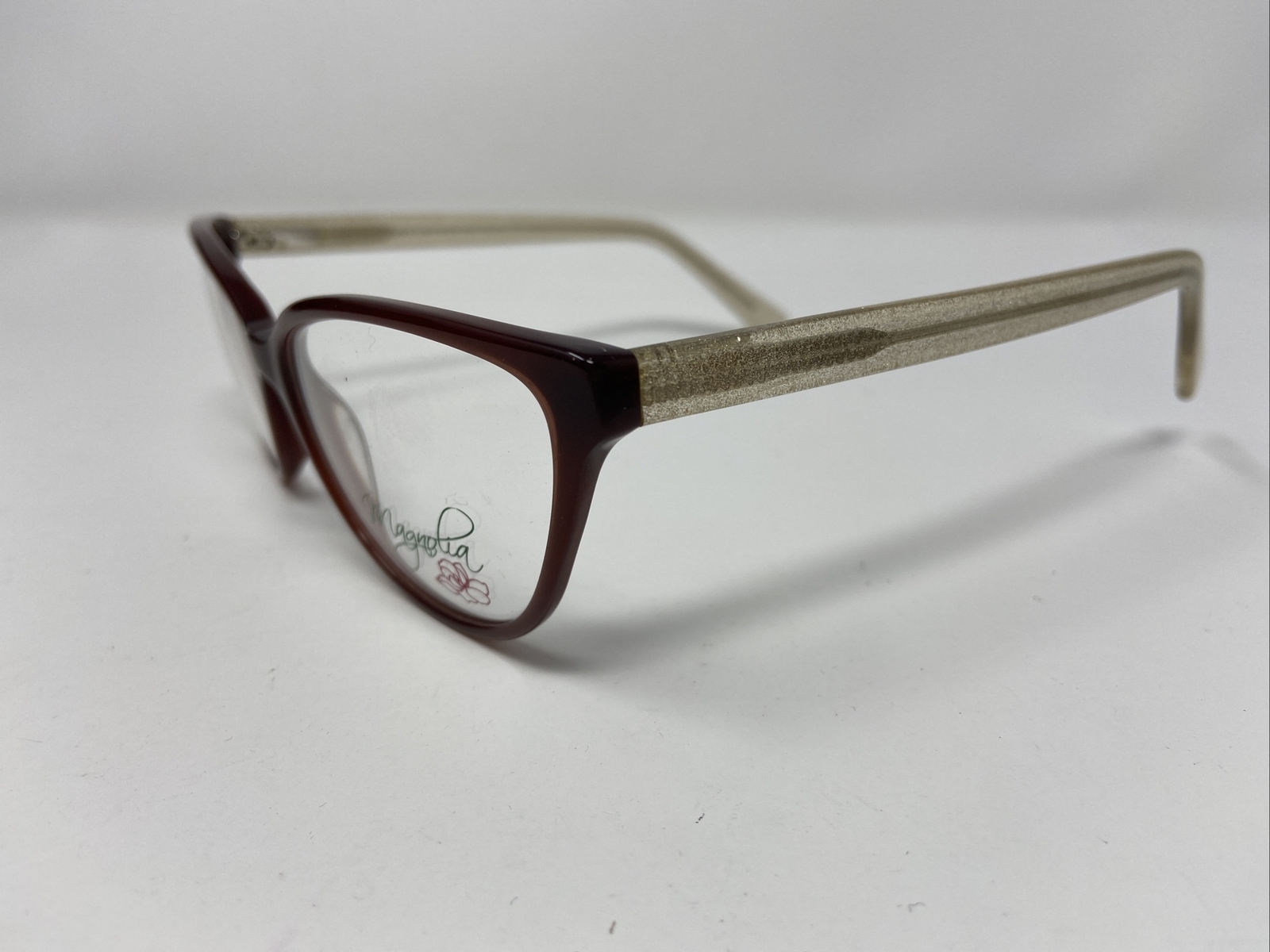 Magnolia Eyeglasses Frames CLAIRE 54-16-140 Mauve Sparkle Full Rim UK35 ...