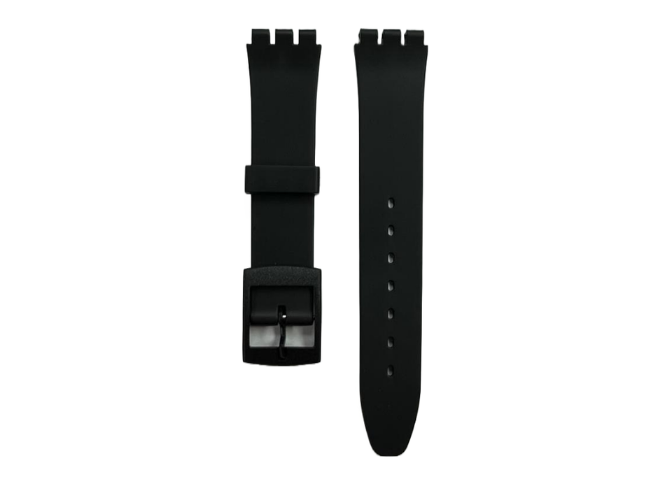 Swatch Replacement Plastic PVC Watch Band Plain Flat without Pins 17mm ...