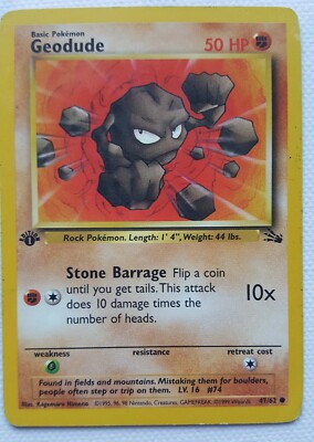 Pokemon Card 1st EDITION GEODUDE | eBay