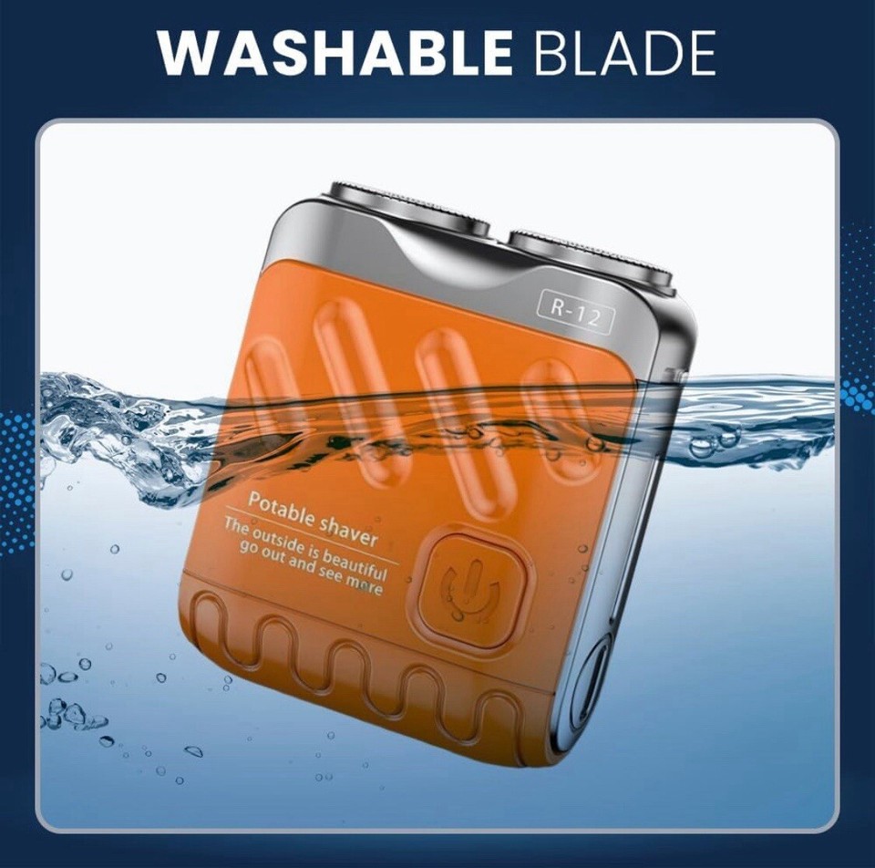 Double-Ring Pocket Shaver Mini Men's Shaver Portable Beard Travel ...