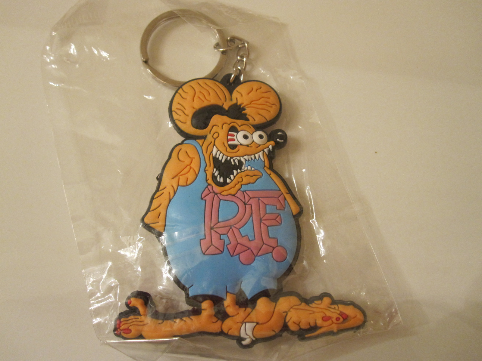 RAT FINK Keychain Key Chain PVC Rubber FOB Metal Ring ED BIG DADDY ROTH ...