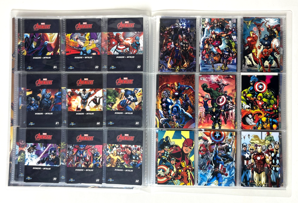 2025 MARVEL AVENGERS CARDS Full Set 146/146 + Binder Collector Peru MCU ...