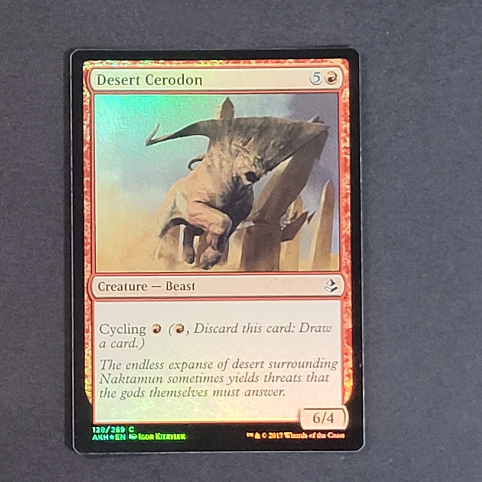 MTG Card - 1x Desert Cerodon - Amonkhet - NM - Foil - Red - Magic The ...