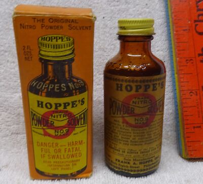 ** Vintage - HOPPE'S Number 9 - BROWN BOTTLE and Outer CARDBOARD BOX ...
