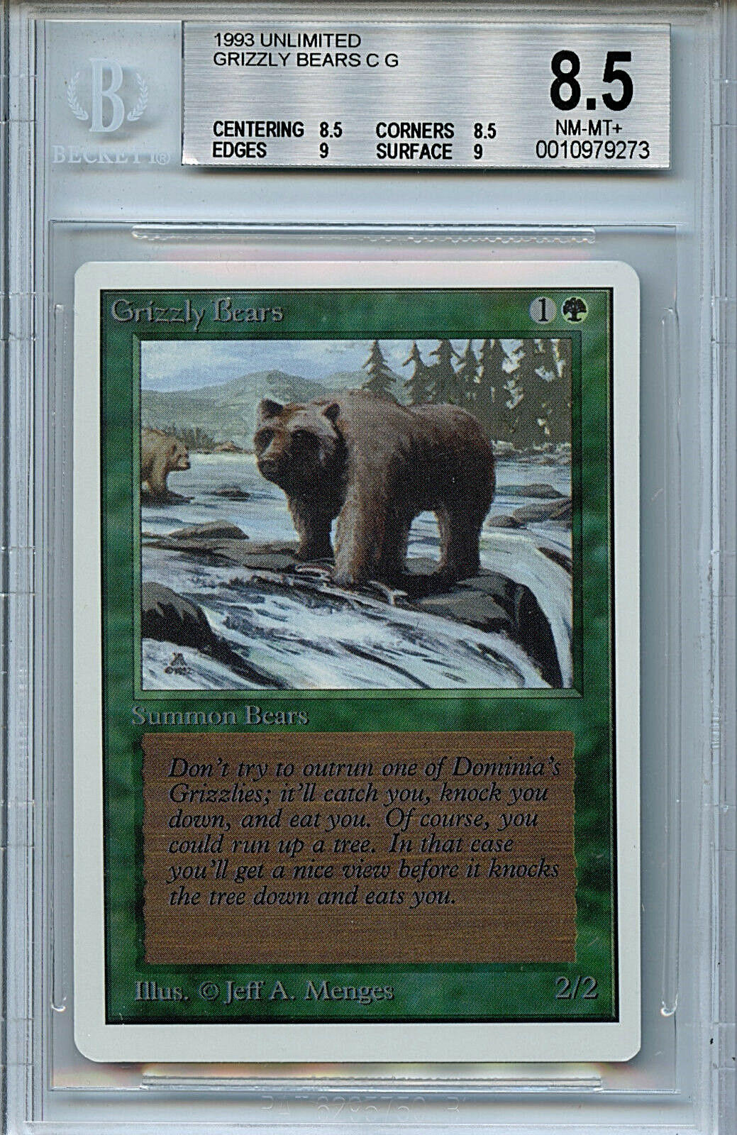 MTG Unlimited Grizzly Bears BGS 8.5 NM/MT+ Card Magic Amricons 9273 | eBay